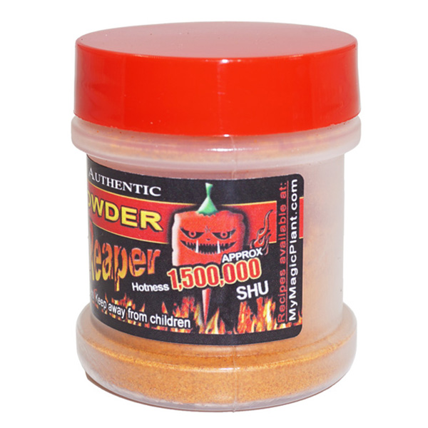 Carolina Reaper Pepper Powder - 1/2oz in a plastic Jar with sifter lid ...