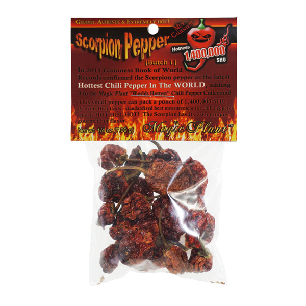 Scorpion Pepper Dried - 1/4oz Scorpion Whole Pods | Trinidad Scorpion