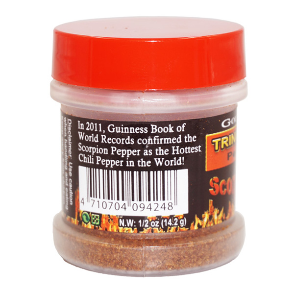 Scorpion Pepper Powder - 1/2oz in a plastic Jar with sifter lid