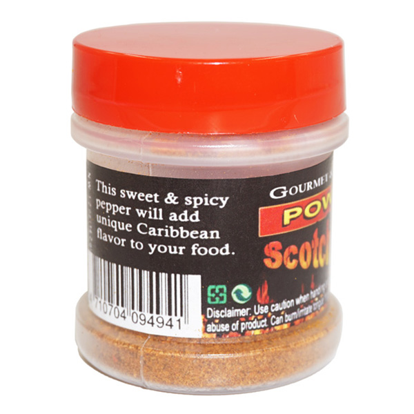 Scotch Bonnet Pepper Powder - 1/2oz in a plastic Jar with sifter lid ...