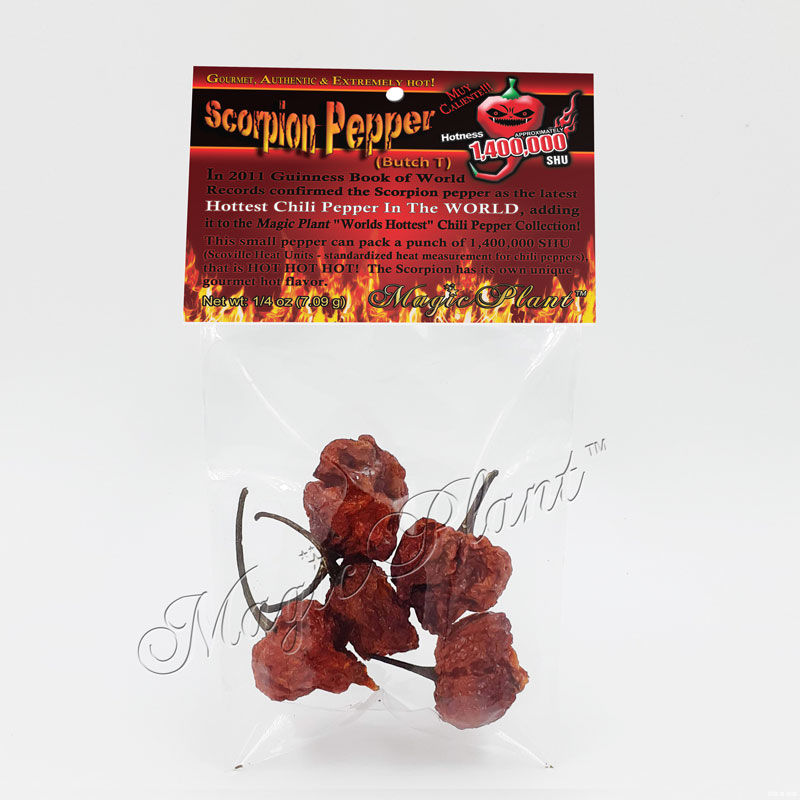 Scorpion Pepper Dried - 1/4oz Scorpion Whole Pods | Trinidad Scorpion